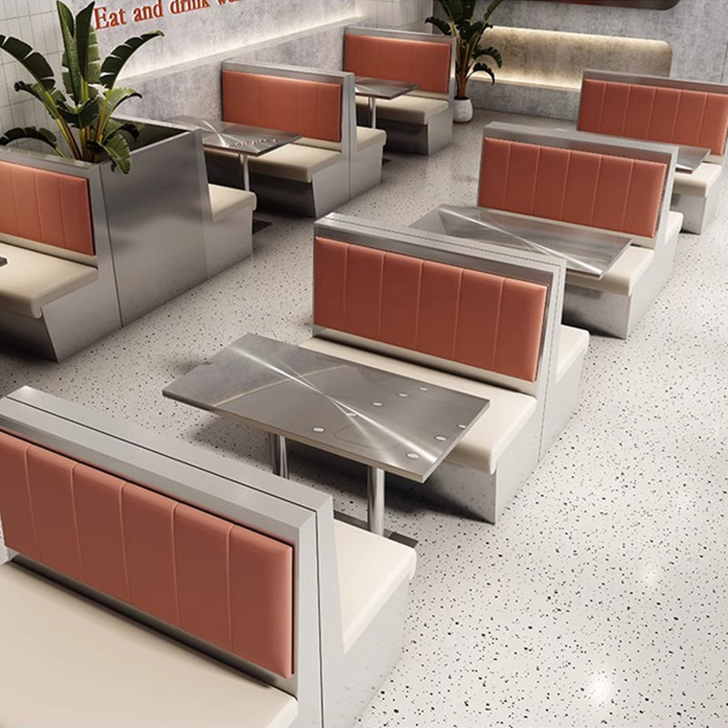 Canadian Linen Industrial Style Restaurant Cafe Booth Benches Faux Leather Upholstered Bench ...